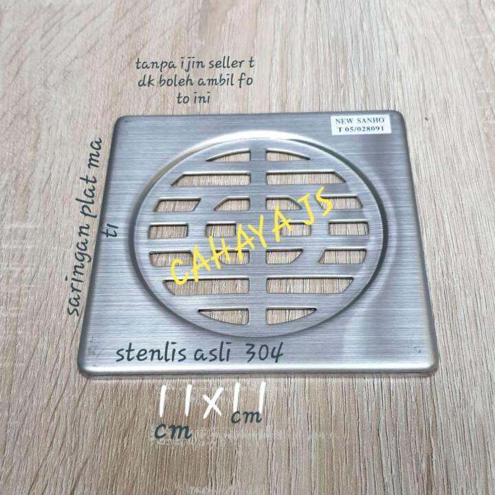 SARINGAN KAMAR MANDI / FLODRAIN PLAT / SARINGAN KAMAR MANDI PLAT STENLIS ASLI 304 11CM XX 11CM ...