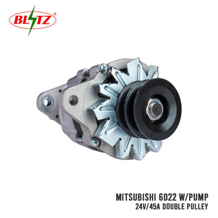 MITSUBISHI 6D22 ALTERNATOR ASSEMBLY WITH PUMP 24V / 45A DOUBLE PULLEY ...