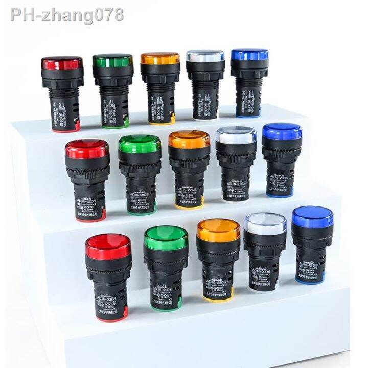 Panel Mounted LED Power Indicator Pilot Light Indicator Signal Lamp ...