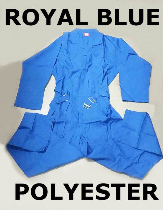 ROYAL BLUE WORKING UNIFORM POLYESTER SAFETY COVERALL CONSTRUCTION ...