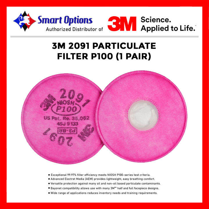3M Particulate Filter 2091 P100 1Pair | Lazada PH