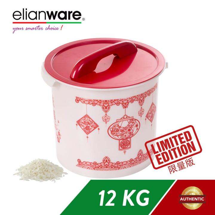 Elianware 12kg Rice Dispenser Rice Bucket Bekas Beras CNY Special ...
