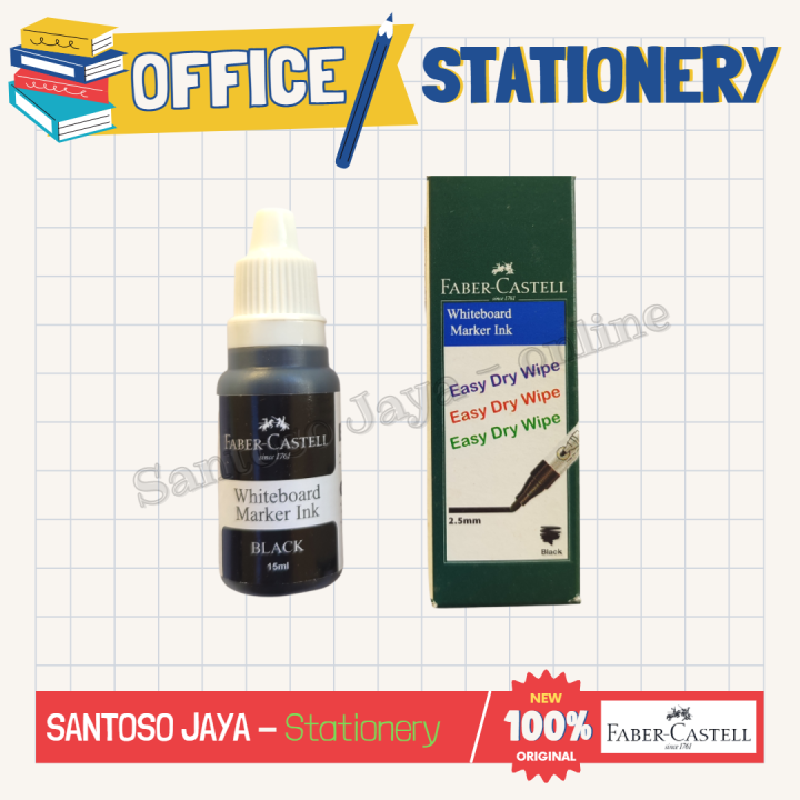 Tinta Isi Spidol Papan Tulis FABER CASTELL - Refill Ink White Board ...