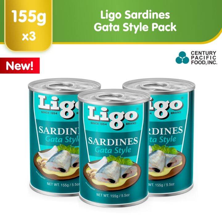 Ligo Sardines Gata Style 155g x3 | Lazada PH
