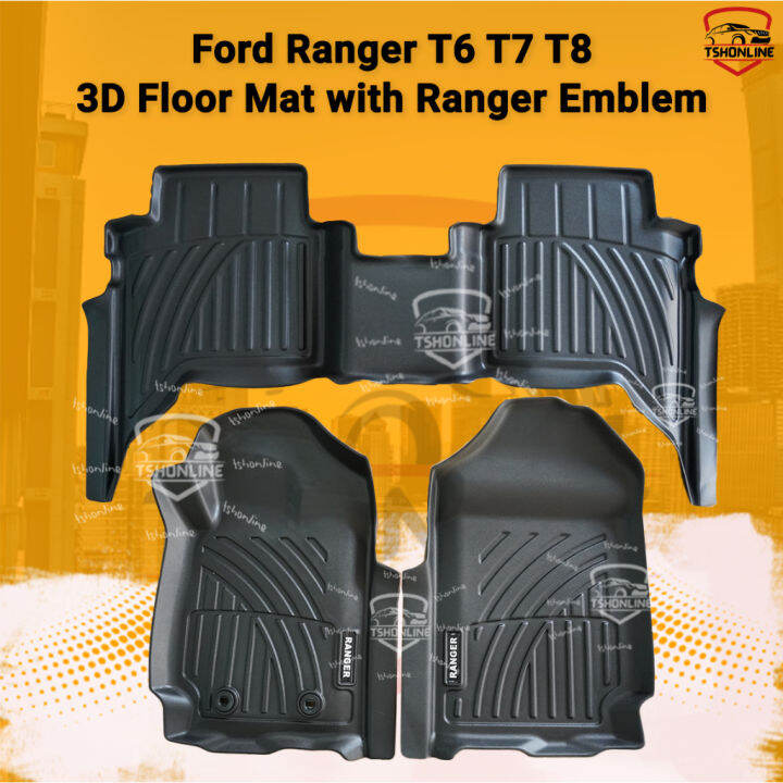 Ford Ranger T6 T7 T8 3D Floot Mat with Ranger Emblem/ Ranger Floor Mat Carpet | Lazada