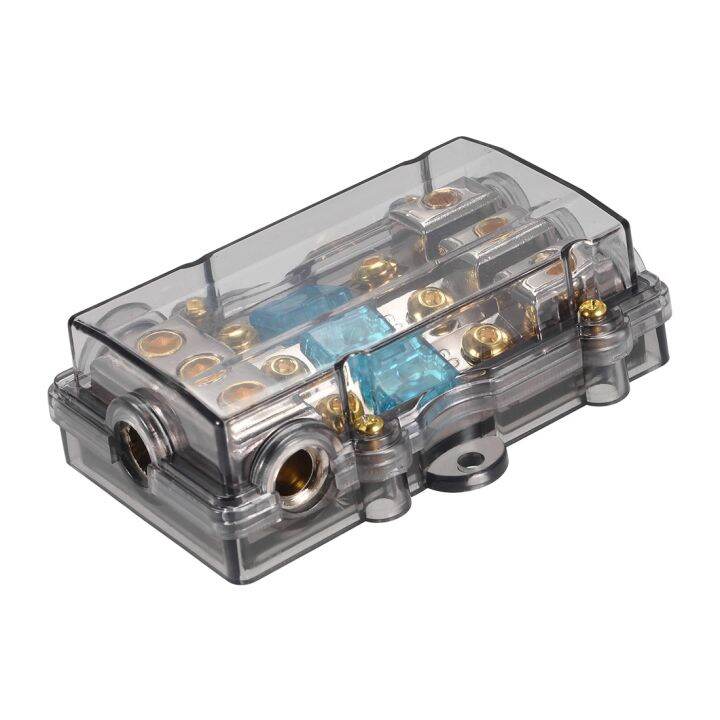 uxcell 4/8 Gauge in Line Mini ANL 1 in 3 Fuse Holder Distribution Block ...