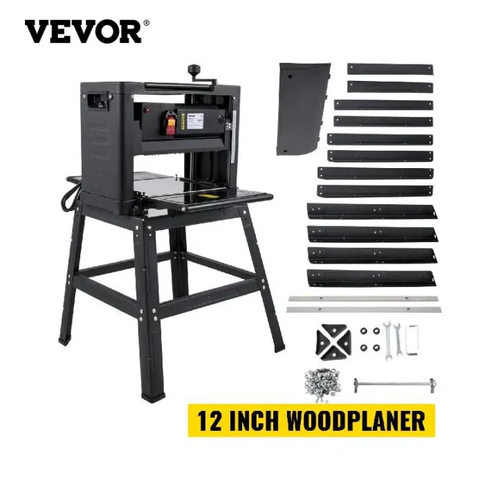 VEVOR 12 Inch Wood Planer 2000W Benchtop Thickness Portable Waterproof ...