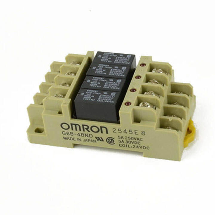 G6B-4BND Electromagnetic Relay DC 24V Compact Terminal Relay with 4 Independent Outputs G6B ...