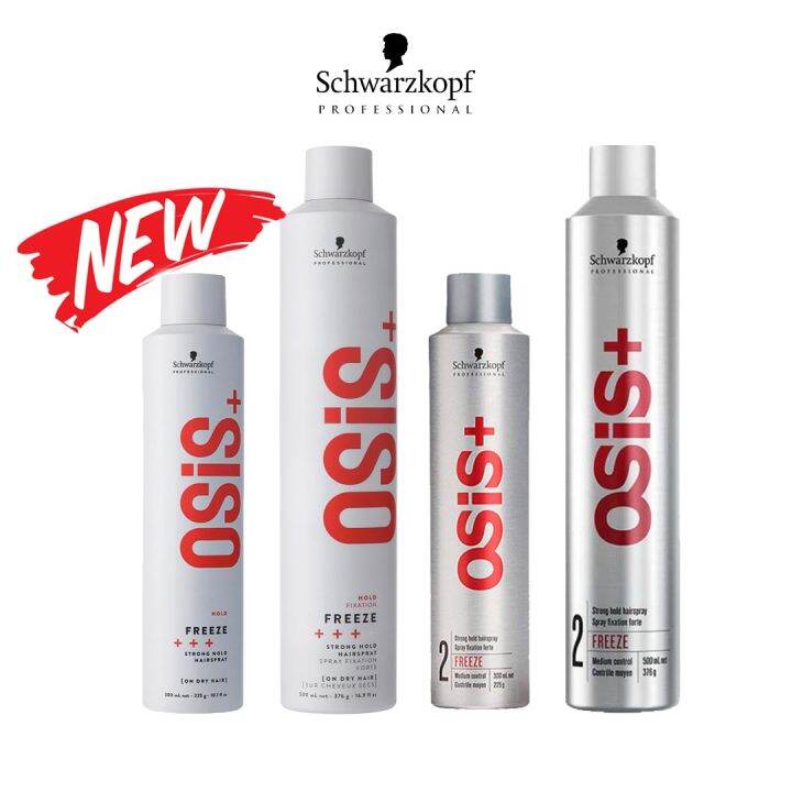 NEW PACKING! OSIS Freeze Strong Hold Hairspray 300ml / 500ml - Medium ...