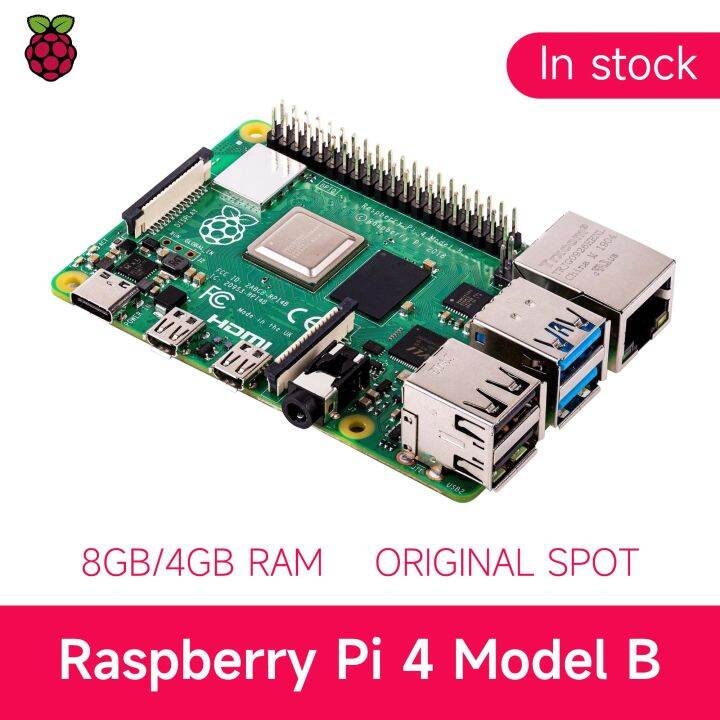 Raspberry Pi 4 Model B Board 2gb 4gb 8gb Ram Bcm2711 Quad Core Cortex A72 Arm Support Wifi