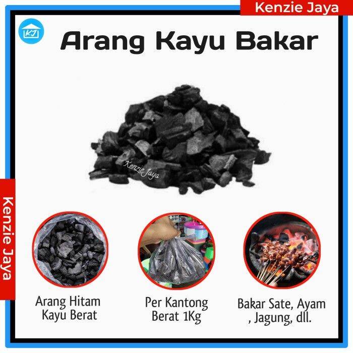 Arang Kayu Areng Hitam Bakar Sate Jagung Ayam Kambing Per Kantong 1Kg ...