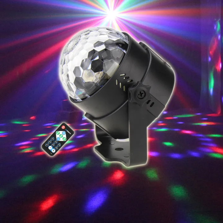 ESHINY R5 MINI 3W Crystal Magic Ball RGB LED Stage Effect Light Rotating Full Color DJ Dace ...
