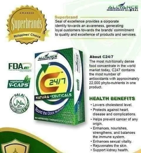 C24/7 Natura-Ceuticals Dietary Supplement by AIM Global 10 Capsules ...