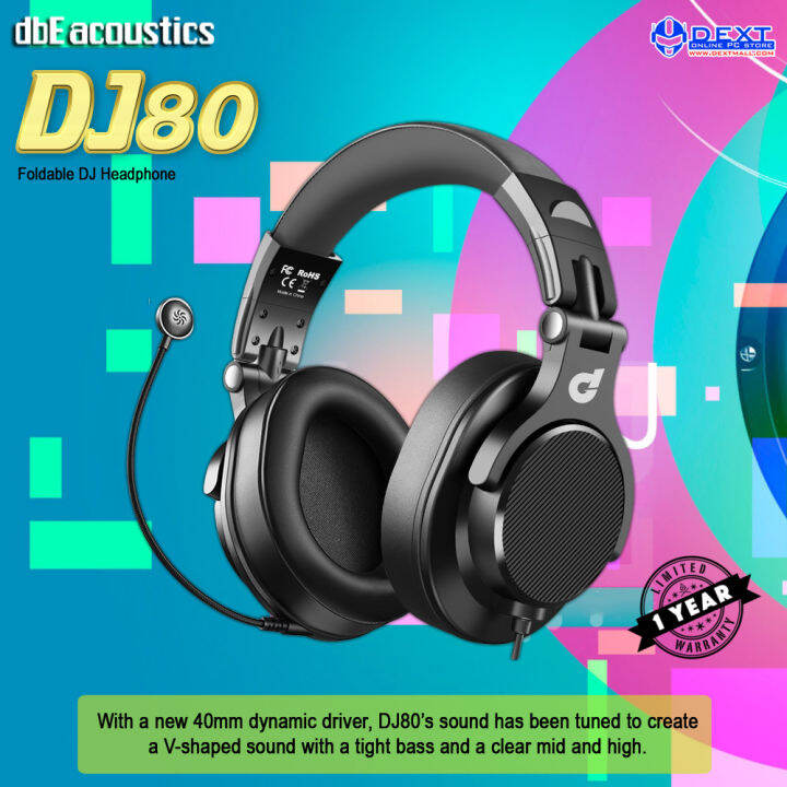 dbE Acoustics DJ80 High Quality Foldable DJ Headphone | Lazada Indonesia