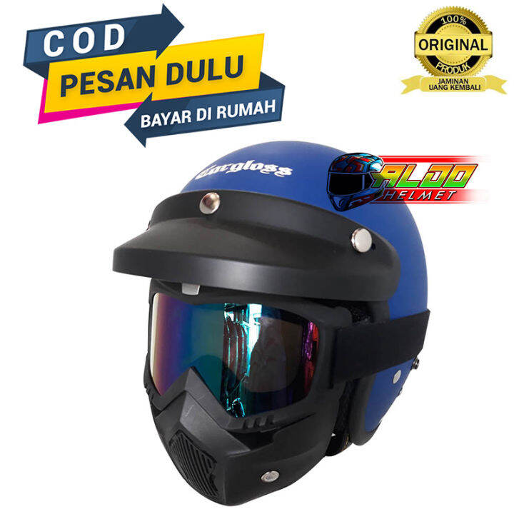 Helm Cargloss Original Packing Pake Dus !!!! Helm Cargloss Retro Police ...