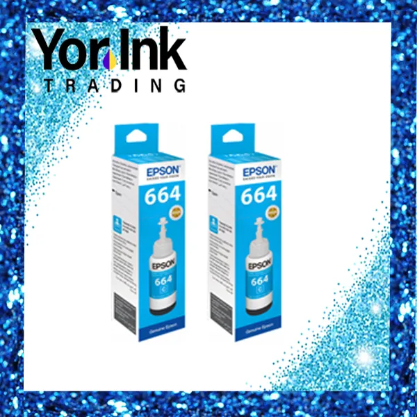 Epson 664 Cyan Ink Bottle (T664200) set of 2 | Lazada PH