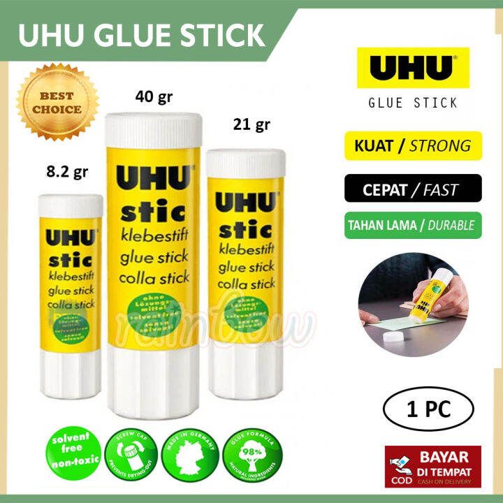 UHU Stic Uhu Glue Stick Lem Uhu 8.2 gram / 21 gram / 40 gram Lem Kertas ...