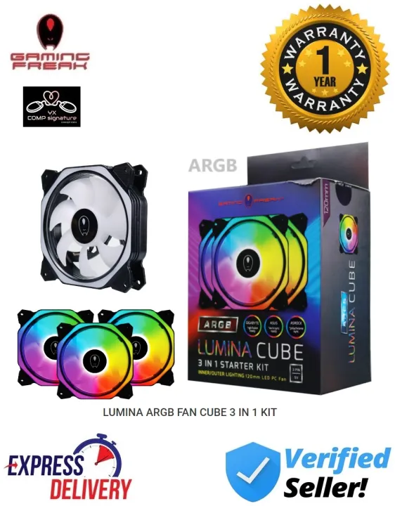GAMING FREAK LUMINA CUBE 3-IN-1 STARTER KIT - ARGB INNER/OUTER LIGHTING ...