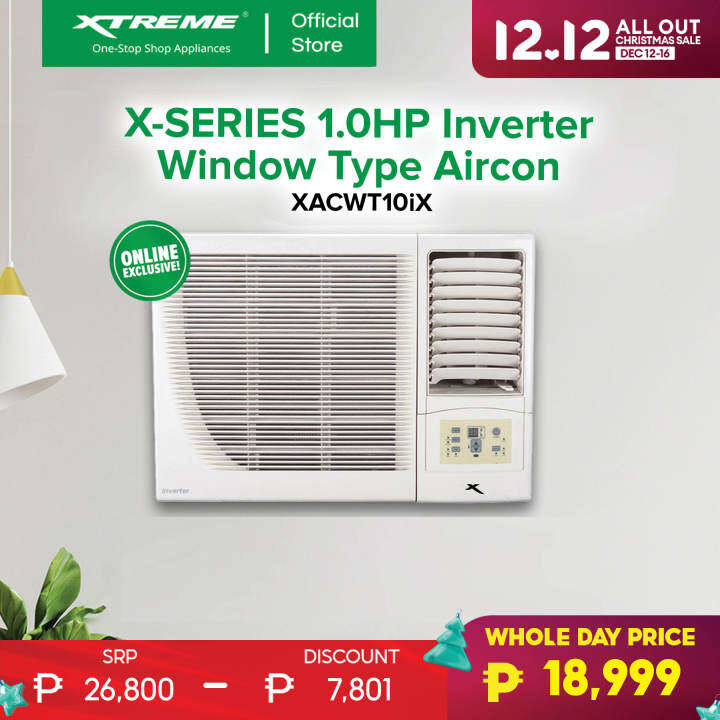 X-SERIES 1HP Window Type Aircon INVERTER Side Discharge Auto Defrosting ...