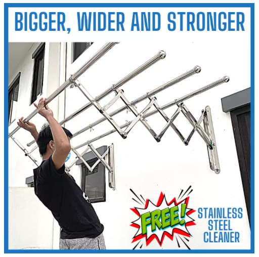 3 Pole Premium Sampayan Xpress Space Saver Stainless Steel Sampayan ...