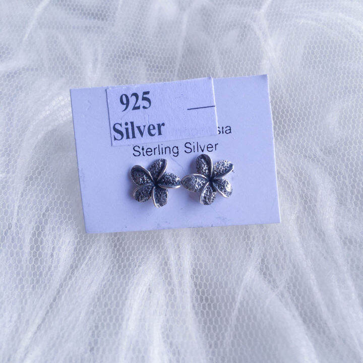 Perhiasan Wanita Anting Perak Bali Silver Earrings 925 Jepun Bunga ...