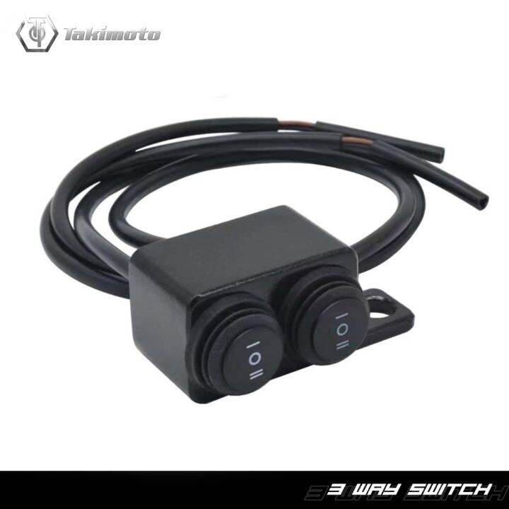 Takimoto Dual Mini Driving Light Switch 3 Way Switch Side Mirror Mount ...