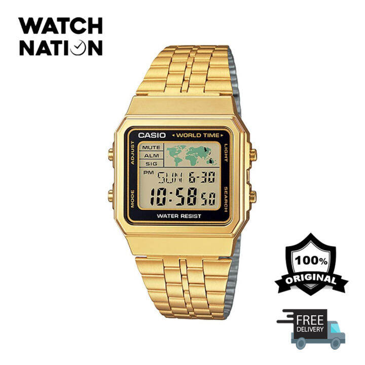 Casio General A500WGA-1DF Digital Quartz Gold Stainless Steel Unisex ...