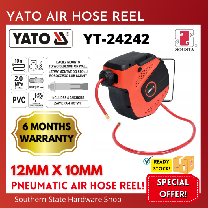 YT-24242 YATO AUTO AIR HOSE REEL 10M YT-24242 Auto Retractable ...