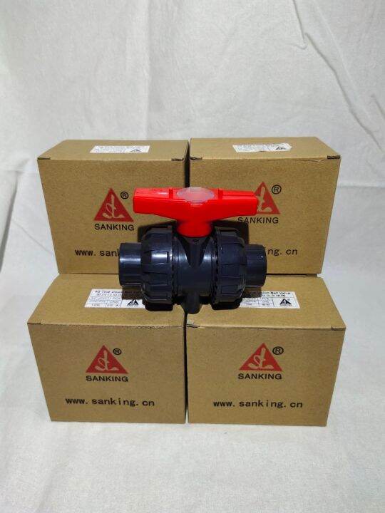 UPVC Ball Valve True Union 1/2นิ้ว, 3/4 นิ้ว, 1นิ้ว, 1-1/4นิ้ว,1-1/2นิ้ว SANKING | Lazada.co.th