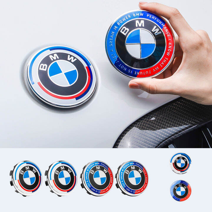 BMW Car Emblem Logo Covers Sticker steering Badge Joint 50th ...
