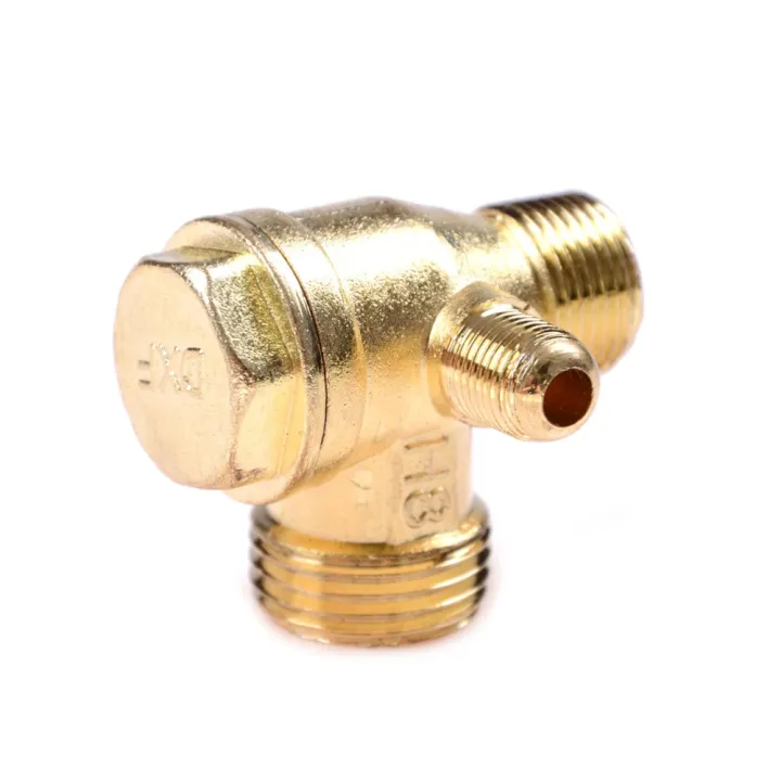 dongcheng 3-Port Brass Male Threaded Check Valve Connector Tool for Air ...
