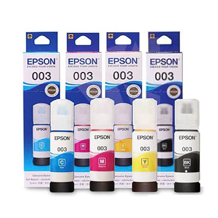 ☸Epson 003 Ink Original Black Cyan Magenta Yellow ...