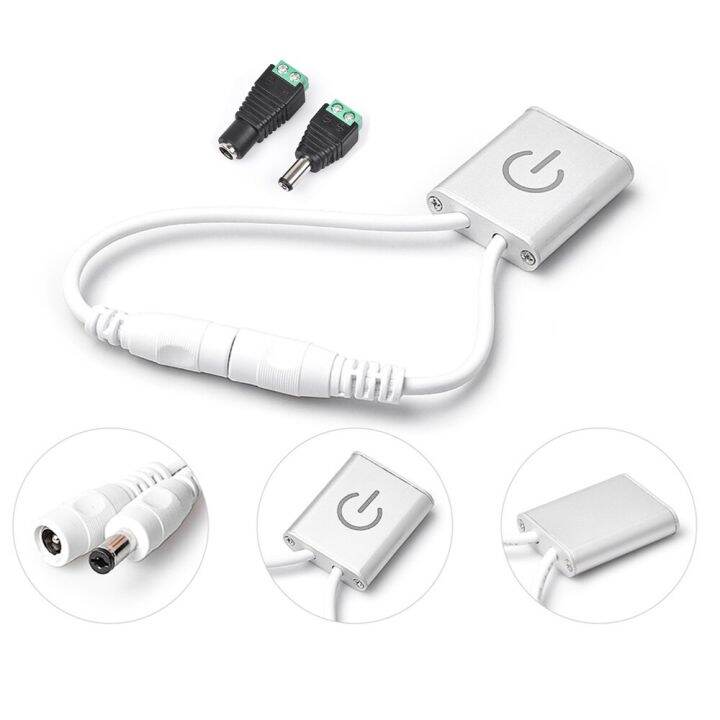 LED Dimmer Switch Full Body Metal Sensor Touch Brightness Adjust ON/OFF ...