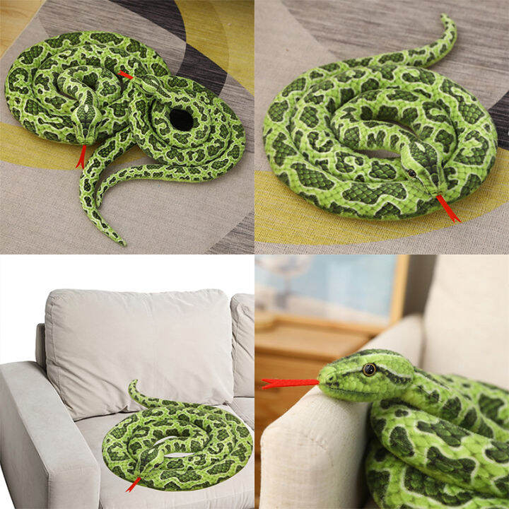 【YIDEA HONGKONG】Simulation Big Python Plush Toy Large Snake Spoof ...