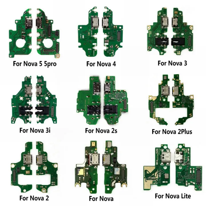 ใหม่โมดูลไมโครโฟน + พอร์ตชาร์จ USB บอร์ดสายเคเบิลยืดหยุ่นชิ้นส่วนเชื่อมต่อสำหรับ Huawei Nova ...