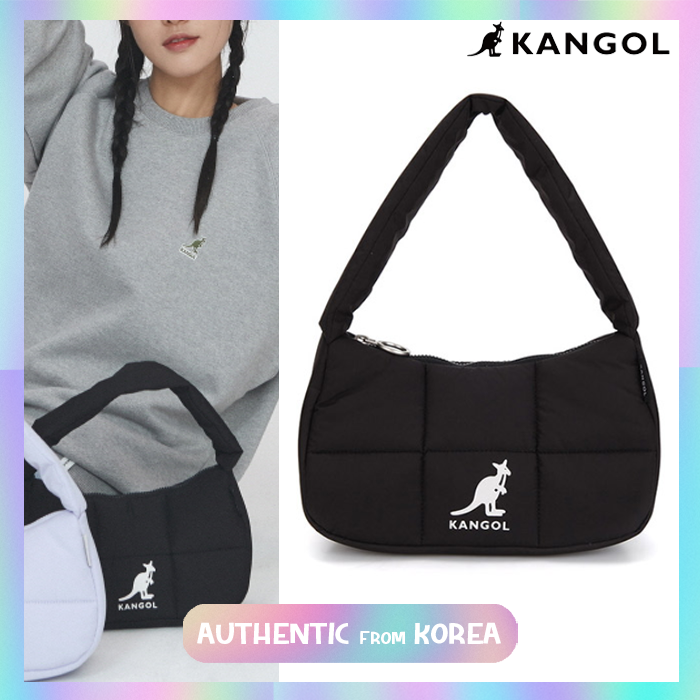 KANGOL KOREA 2025 NEW IN Puffer Hobo Cross Bag 3232 BLACK | Lazada