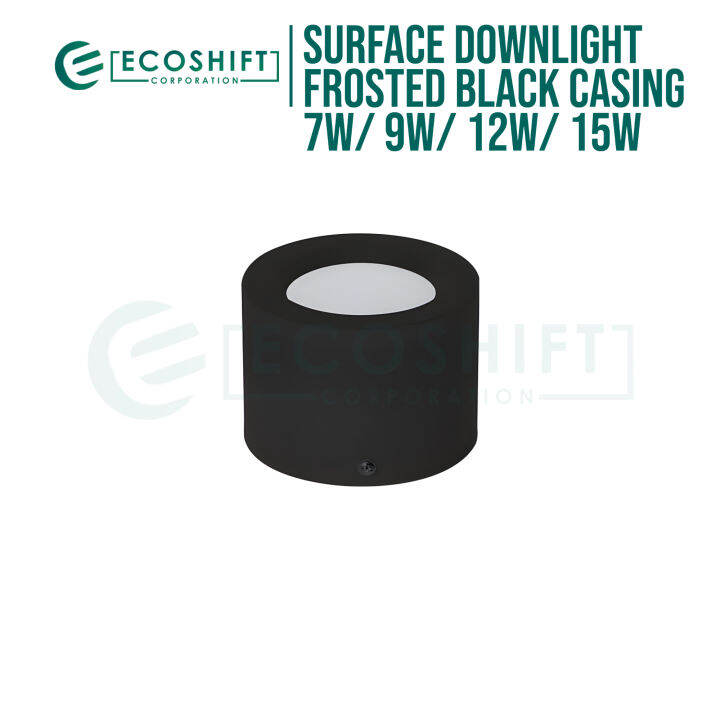 Ecoshift 7W / 9W / 12W / 15W Surface Downlight Frosted Type Black ...