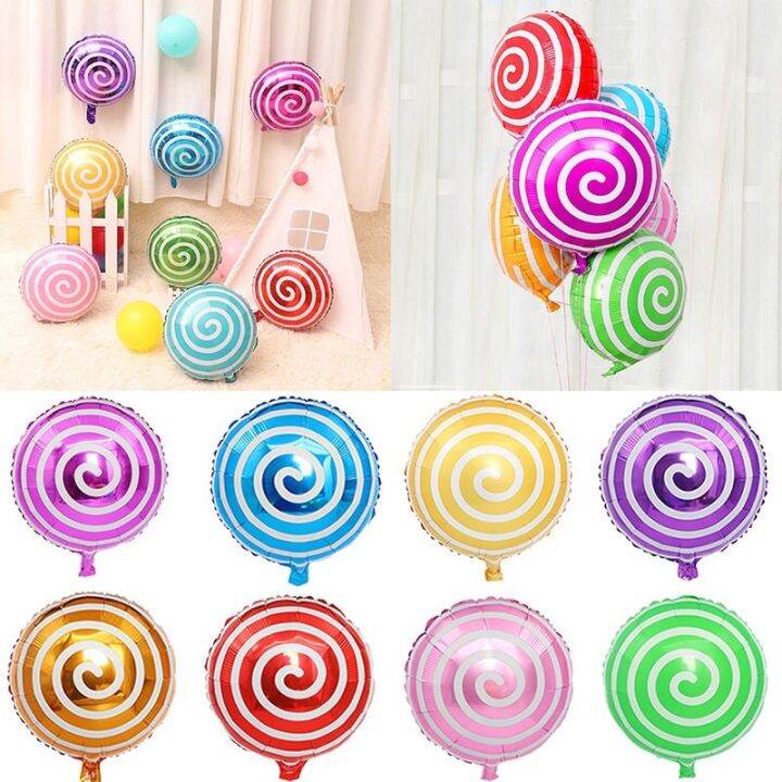1pc Candy Balloons/Lollipop Balloons 18inches round/ Candyland Theme ...