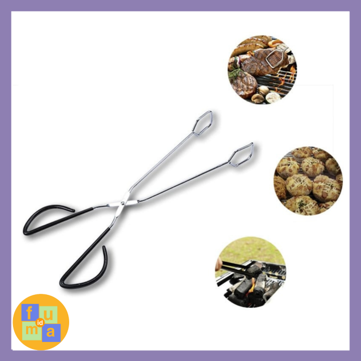 Capit Jepitan Roti Model Gunting Stainless Steel / alat penjepit arang ...