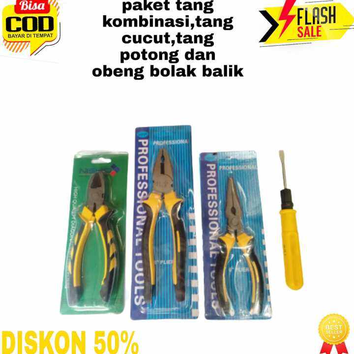 paket tang set complit tang kombinasi tang cucut tang potong kabel dan ...