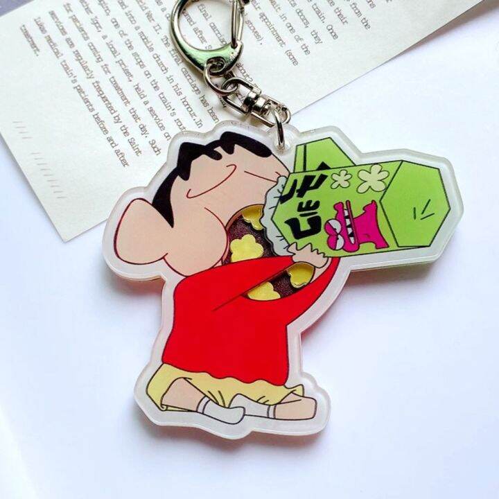 ETIONS การ์ตูนลายการ์ตูน พวงกุญแจเครยอนชินจัง หลากสี สไตล์เกาหลีแบบ จี้ ...