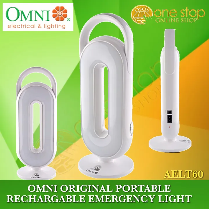 Omni Portable Rechargeable Emergency Light w/ Night Light - AEL-T60 •OSOS• | Lazada PH