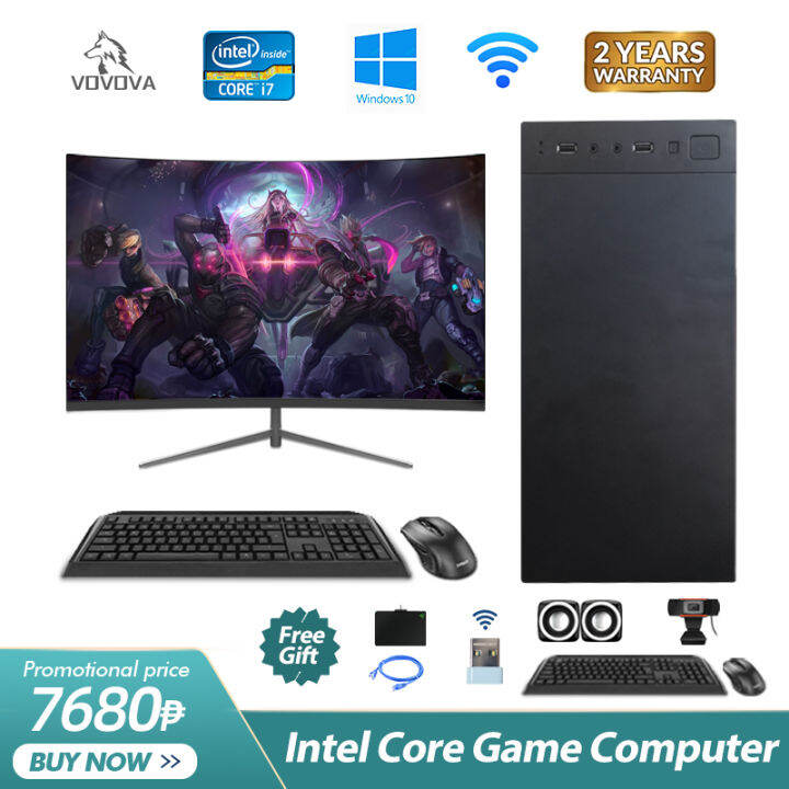 VOVOVA Desktop Computer Set Gaming PC Set In Core i3 i5 i7 16G 512G SSD ...