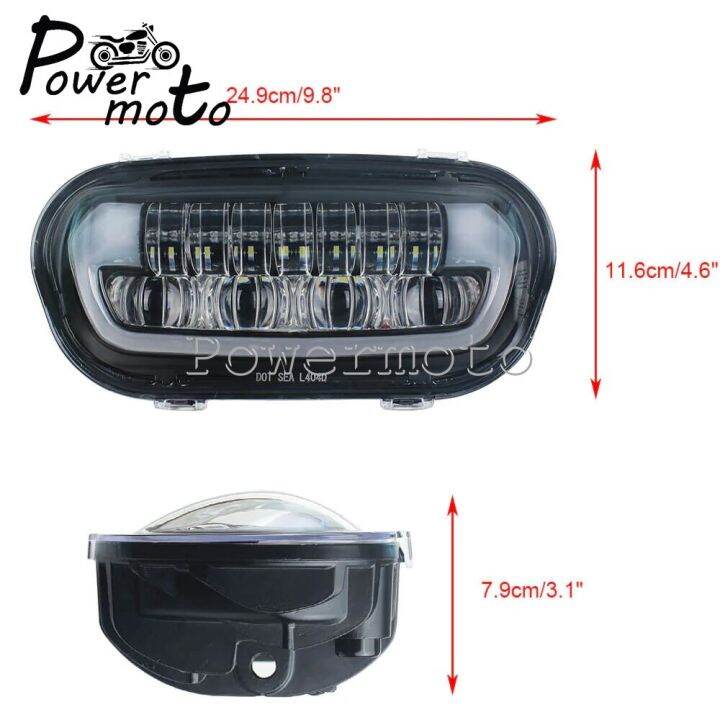 LED Headlight & Conversion Mount Extension Bracket Kit & OEM Headlights ...