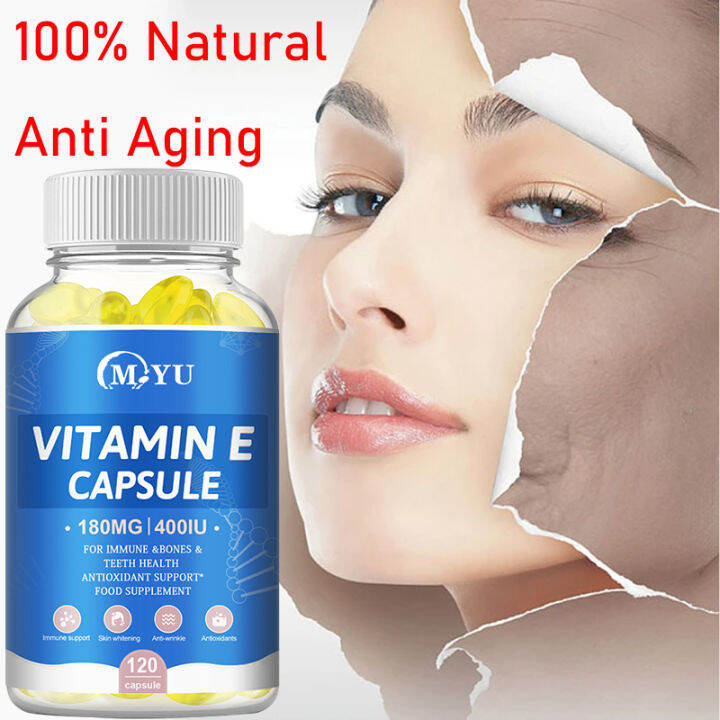 Natural Vitamin E Capsules Anti-aging Whitening Antioxidant Healthy ...