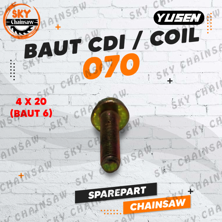 Sparepart Chainsaw Baut CDI / COIL 4x20 (Baut 6) isi 2 Senso Sinso ...