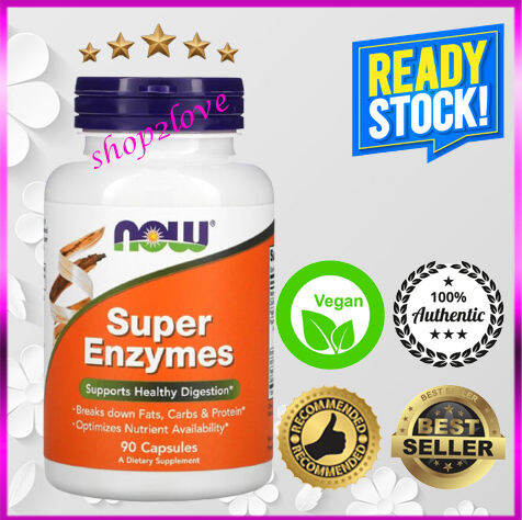 Now Foods Super Enzymes 90 Capsules - Support Healthy Digestion | Lazada
