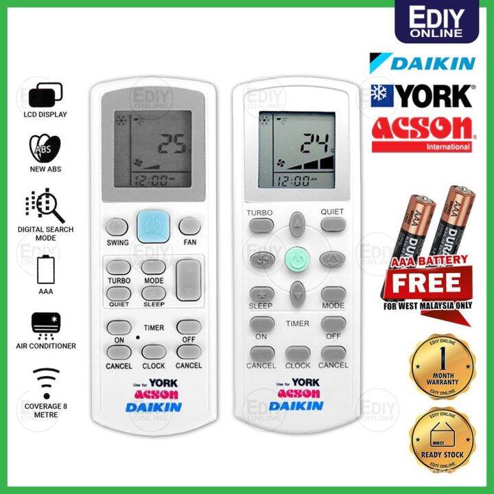 D@Ikin York Aircond Air Cond Conditioner Remote Control DGS01 ECGS01-i | Lazada