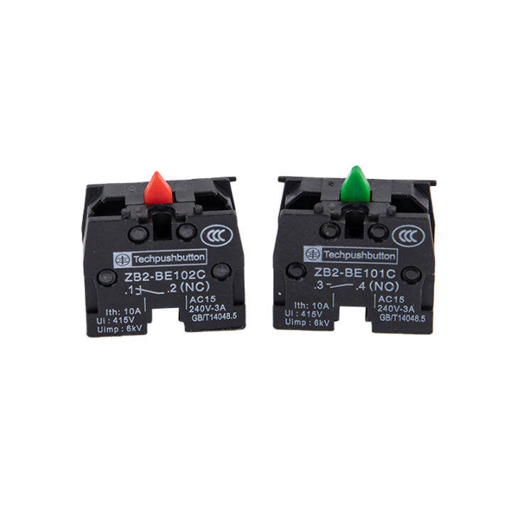 2pcs XB2 Push Button Switch ZB2-BE102C(NC) Contact Block ZB2-BE101C (NO ...