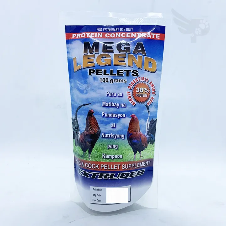 MEGA LEGEND PELLETS 100g - For Stag / Cock / Gamefowl / Fighting Cocks ...